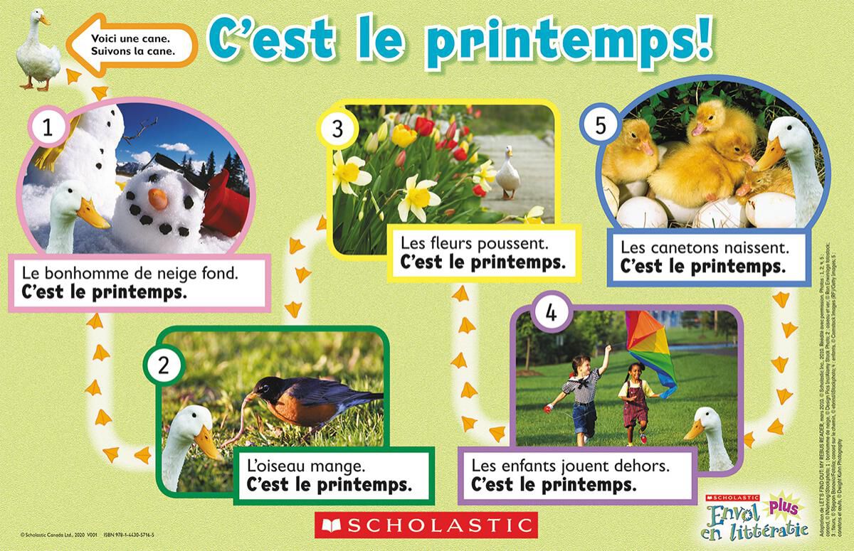 Envol an littératie Maternelle à 4e année: Niveau D: C'est le printemps ...